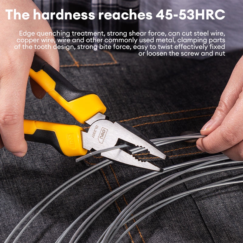 Deli 6"/7"/8" Pliers Heavy Duty Plier Tool Multifunctional Steel Wire ...
