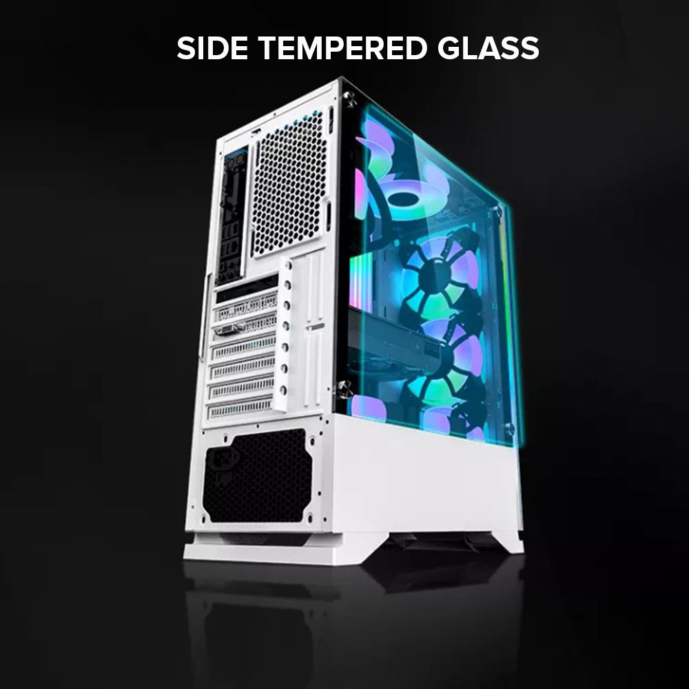 EasyPC | Keytech Shield Mid Tower Gaming PC Case Pink, White, Black or ...