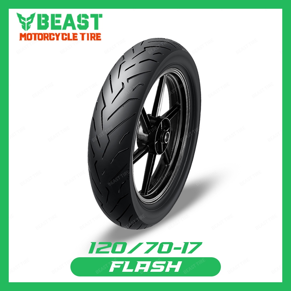 Beast Tire Flash P6240 120/70-17 Tubeless Motorcycle Tire Durable and ...