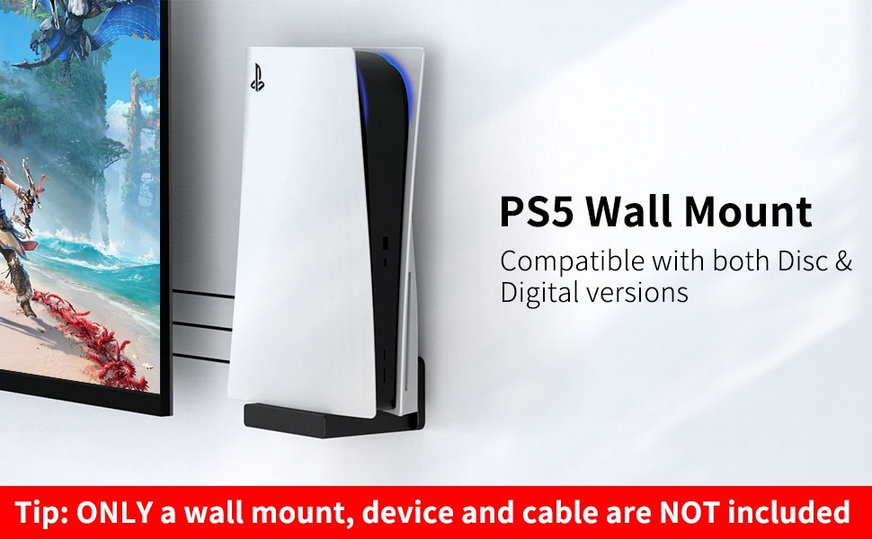 Sokusin Wall Mount for Playstation 5 Sturdy Space Saving Stand Bracket ...