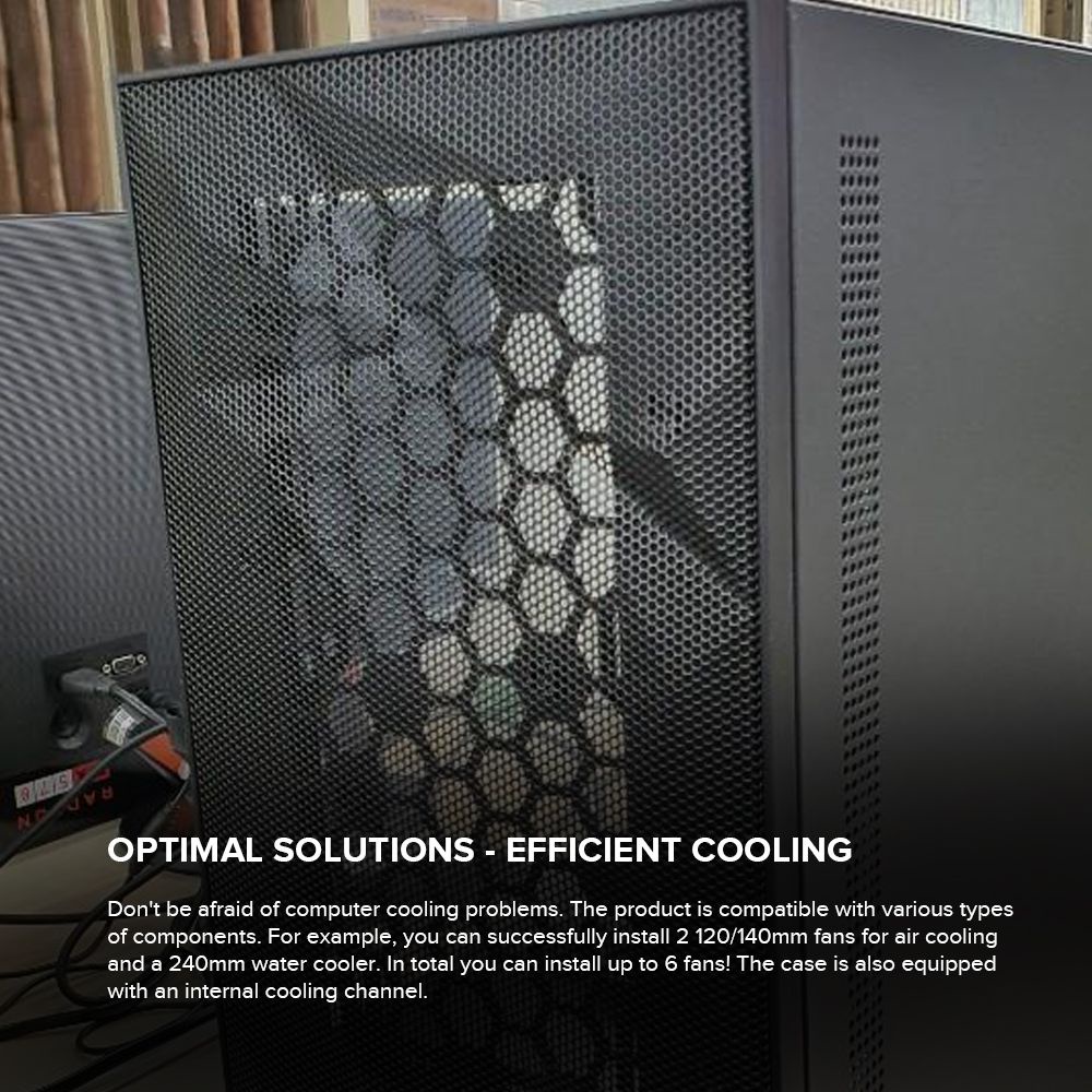 Dark Flash DLM21 Mesh Mid Tower Gaming PC Case, Lowpoly panel design ...