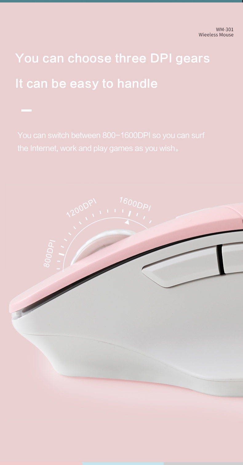 V2S WM-301 Rechargeable Wireless Mouse Silent Click For Laptop PC ...