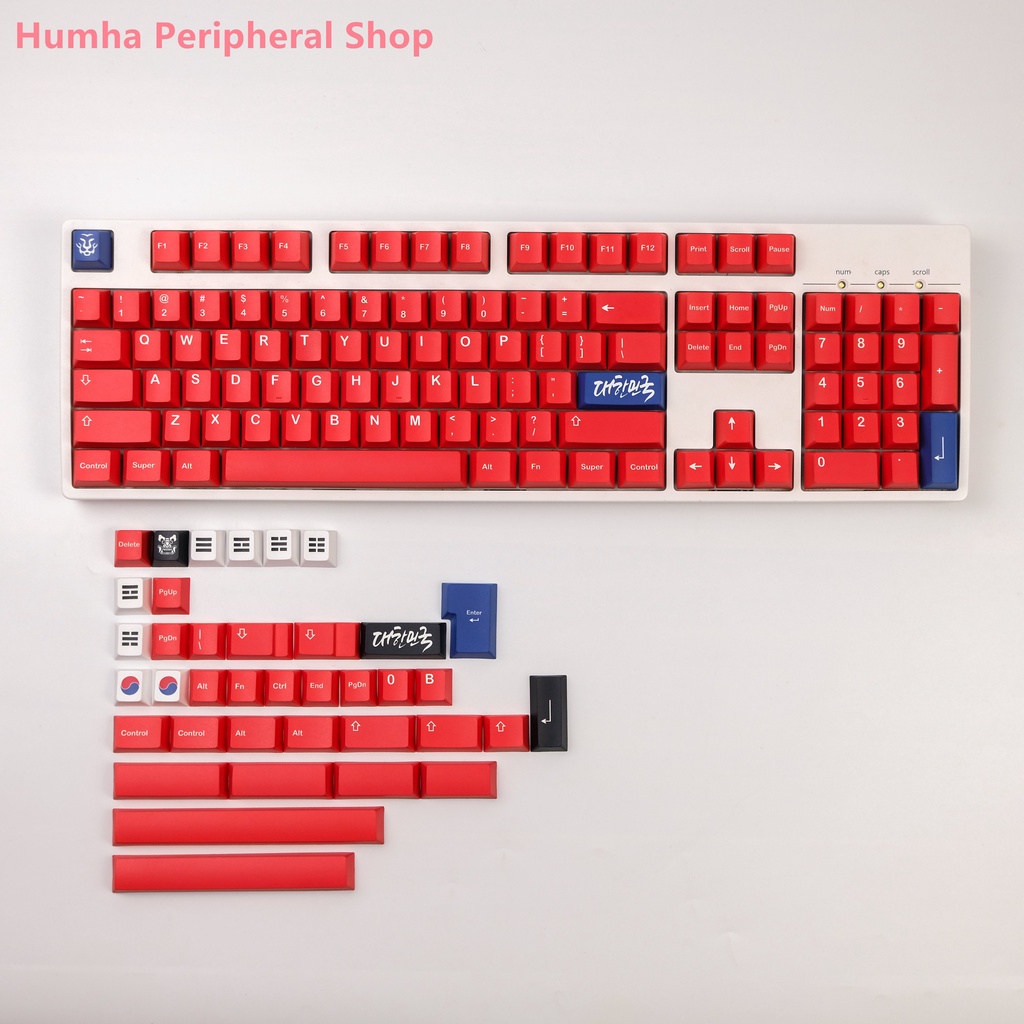 Humha Red Devils keycap 142 keys PBT material Dye-Sublimation Cherry ...