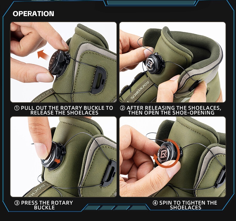 ROCKBROS Motorcycle Shoes Anti-Slip Comfortable Sports Boots Shockproof ...