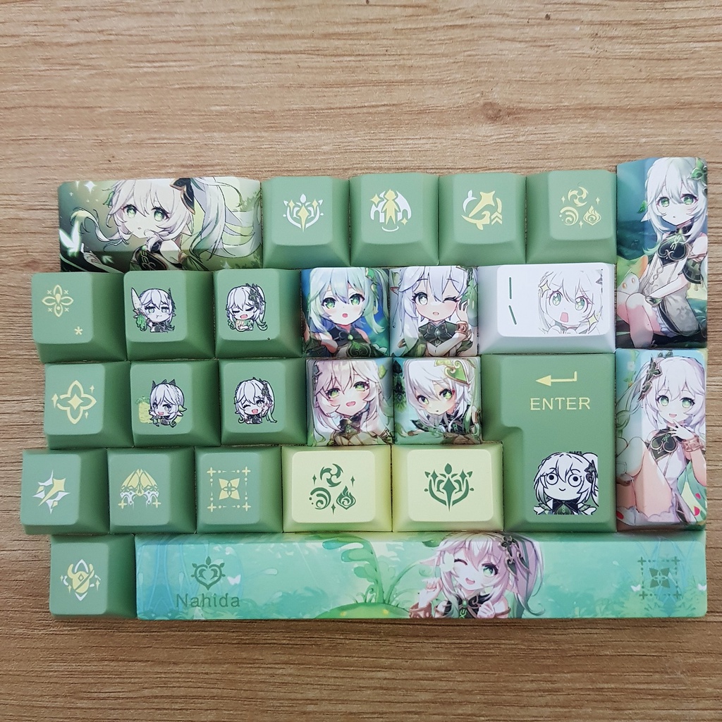 [FAST DELIVERY] Yae Miko PBT English-Japanese bilingual Keycap 130 keys ...
