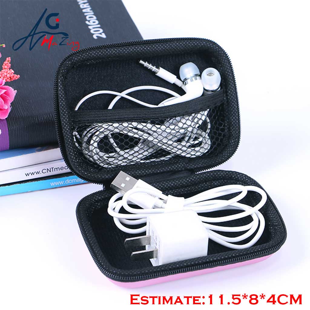 Earphone/Earbud//keys/chargerHeadset Hard Case USB Cable Storage Box ...
