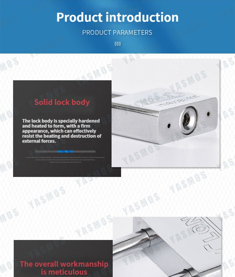 Heavy Duty Gate Padlock Stainless Steel Safety Padlock Universal Door ...