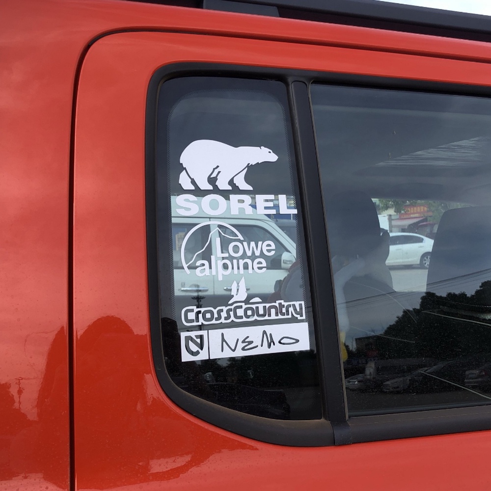 Outdoor Camping Car Stickers Motorycycle Body Decalls Snow Peak MP ...