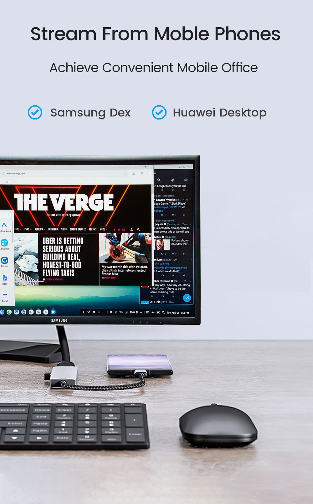 Sumlett Usb C Hub Type C Thunderbolt 3 To Hdmi Multiport Adapter