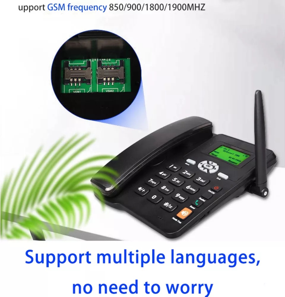GSM fixed landline wireless home phone company phone can insert SIM ...
