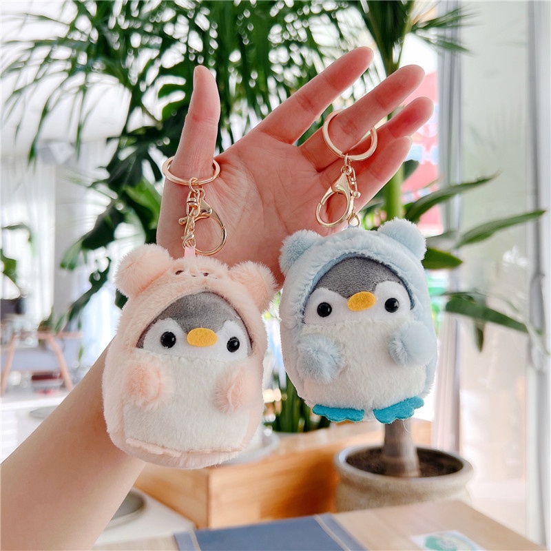 Cute Penguin Plushie Keychain Soft Stuff Toy Dress-Up Little Plush ...