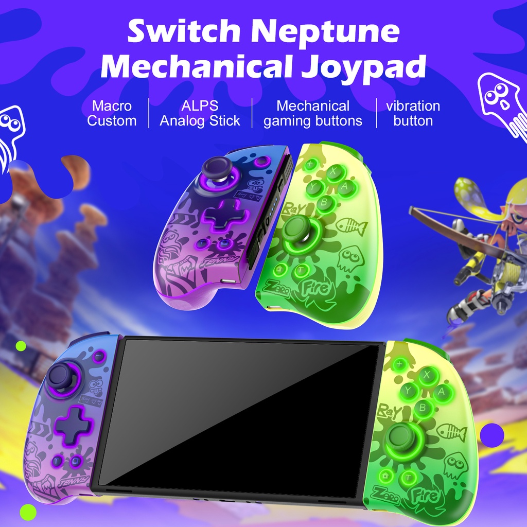 IINE Nintendo Switch Neptune Mechanical Joypad Macro Custom ALPS Analog ...