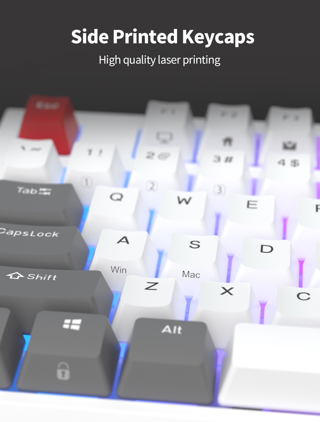 NEW Royal Kludge RK R87 87 Key Wired Professional Game Hotswap ...