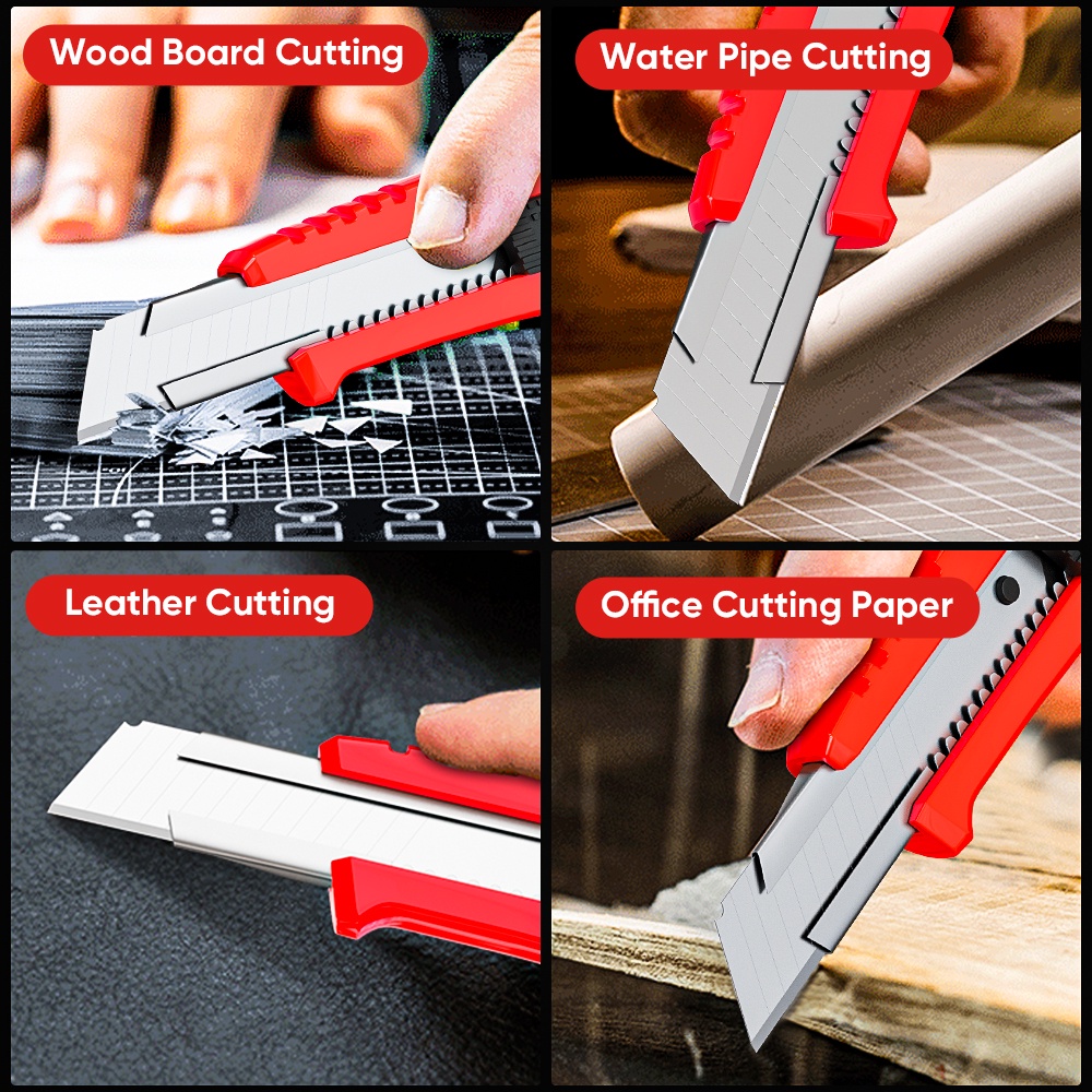 Mitsushi Utility Cutter Knives Retractable Utility Knife Selft-Locking ...