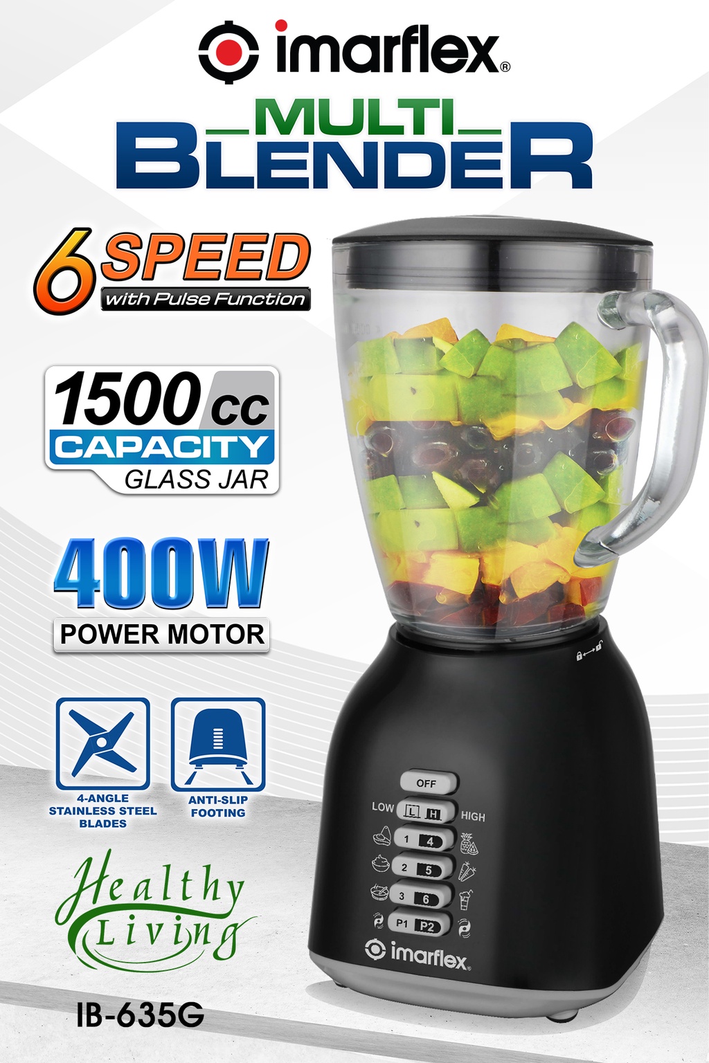 Imarflex Multi Blender IB-635G | Shopee Philippines