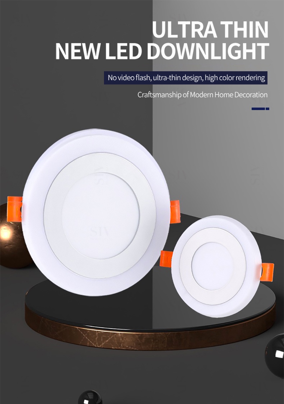 Siv Extra-Thin Tricolor Led Recessed Downlight Pin Light Ceiling Lights ...