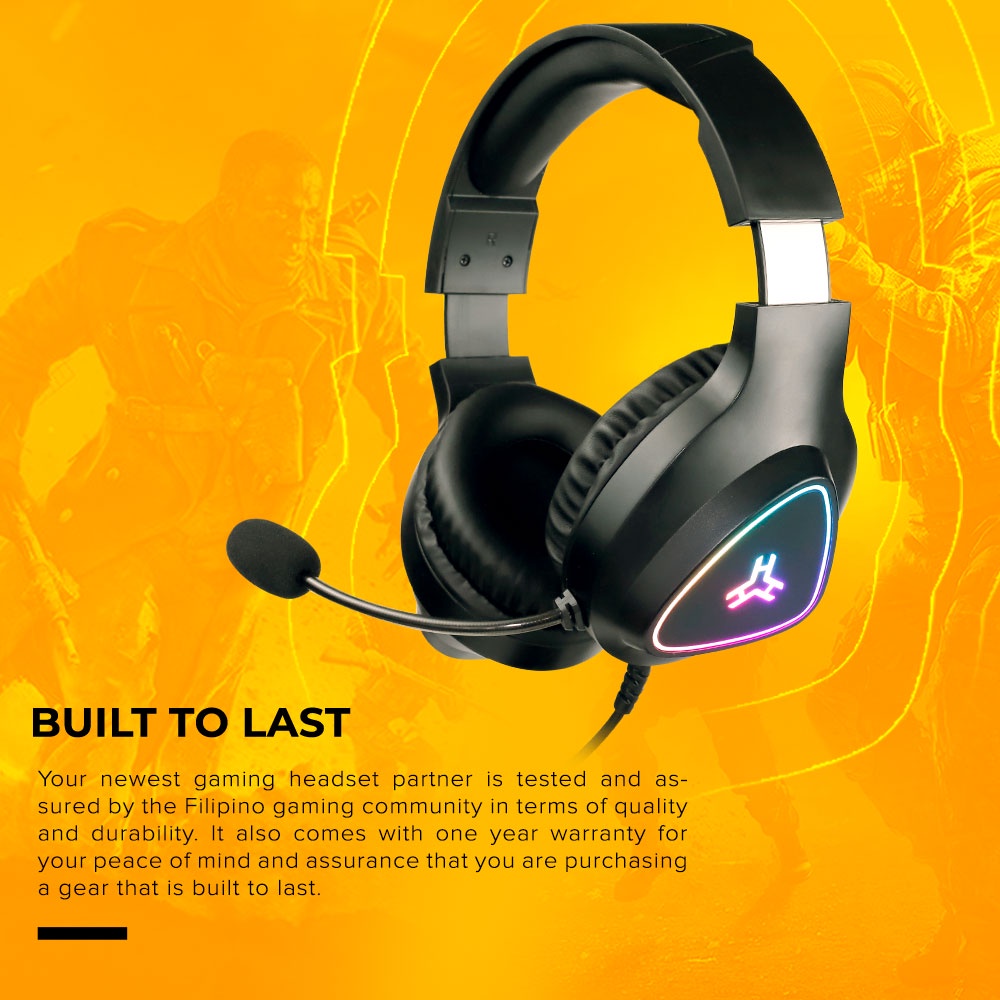 RAKK HUNI Wired 3.5 AUX STEREO SOUND 16.4M RGB COLORS Gaming Headset ...