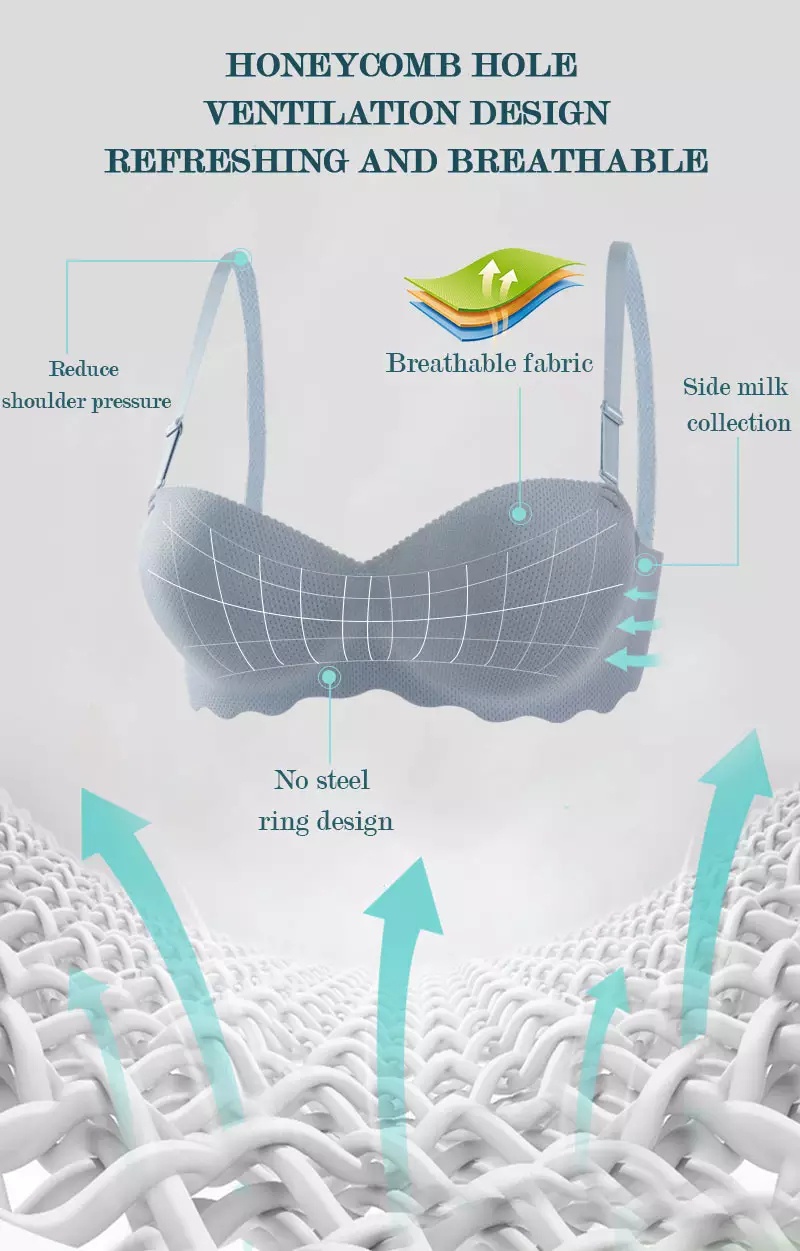 FUNLALA Seamless Women's Breathable Underwear Brassiere For Woman 3pcs ...