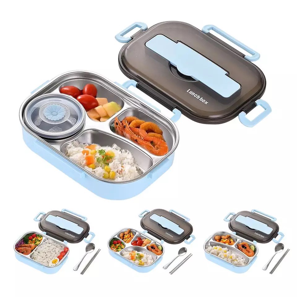 304 Stainless Steel Lunch Box With Soup Bowl Leak-Proof Bento Box ...