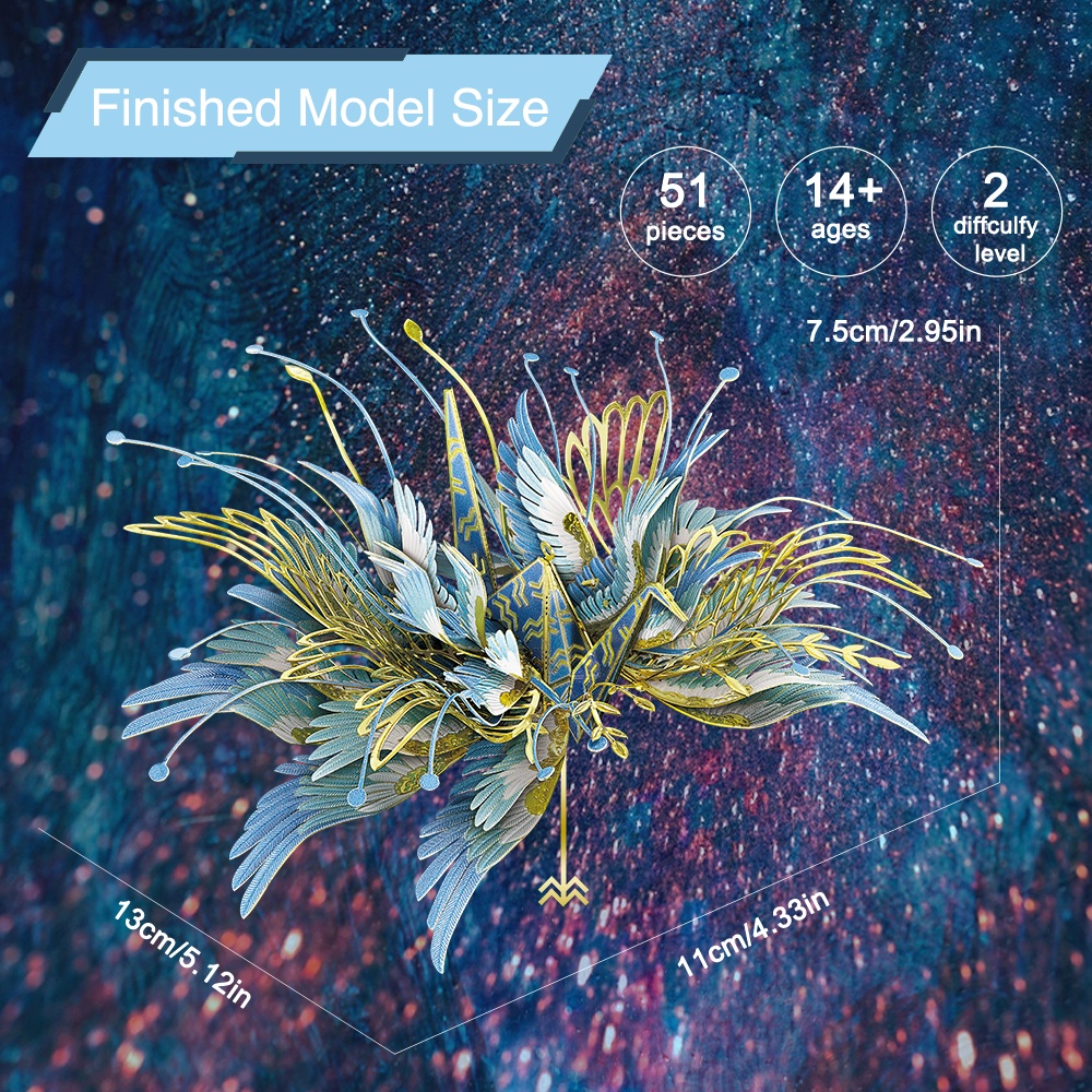 Piececool 3D Metal Model Kit - Aquarius One Thousand Origami Carnes for ...