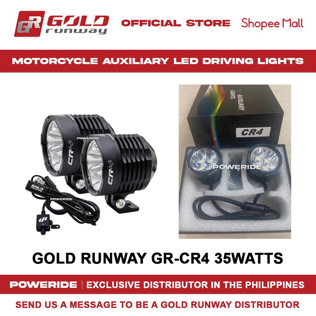 GOLD RUNWAY OFFICIAL STORE 2025 GR-CR4 35watts Motorcycle Auxiliary LED ...