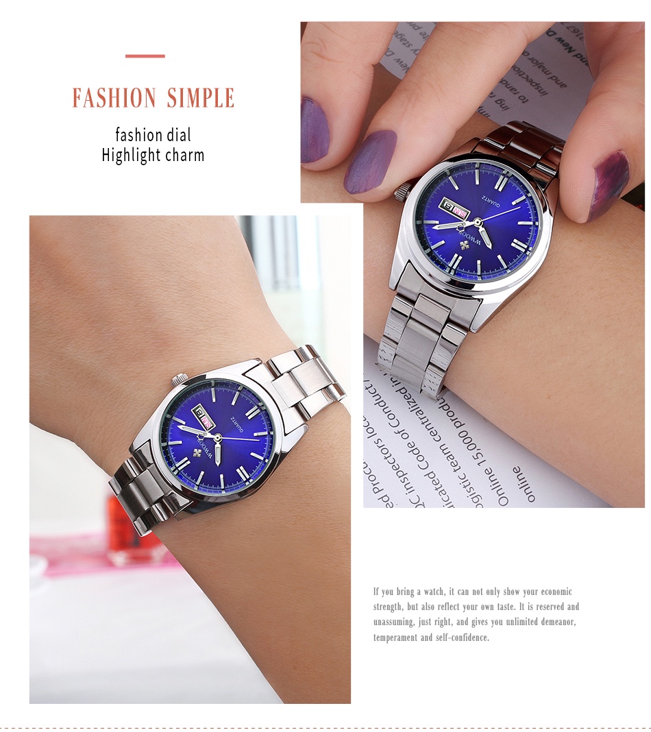 Wwoor Women Watches Analog Quartz Clock Stainless Steel Strap Wristwatch Waterproof Ladies Watch ...