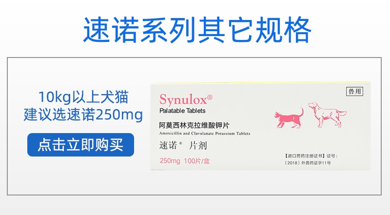 zoetis Synulox Tablets 50mg Cold and cough Skin infection Urinary Tract ...
