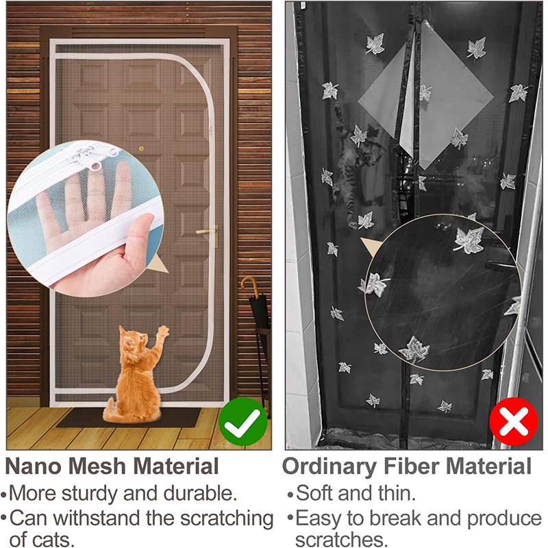 Cat Screen Door, Reinforced Heavy Duty Door Net for Dogs, Fresh Air in ...