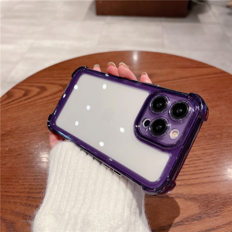 Soft Silicone Four Corners Anti Fall Phone Case IPhone 11 12 13 14 15 ...