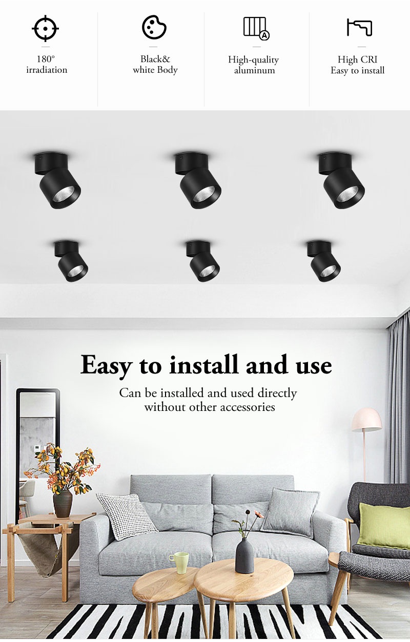 Led Downlight Foldable Tri color Spot Light 7w 10w 15w Pin Warm White ...