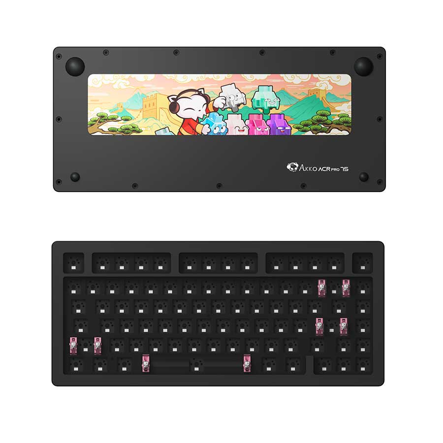AKKO ACR Pro 75 Barebone Custom Mech Keyboard Hot-Swap DIY Kit Gasket ...
