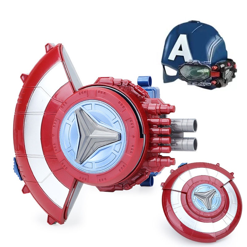 Marvel Captain America Shield Figure Toy Launcher Shooting Boy Kids ...