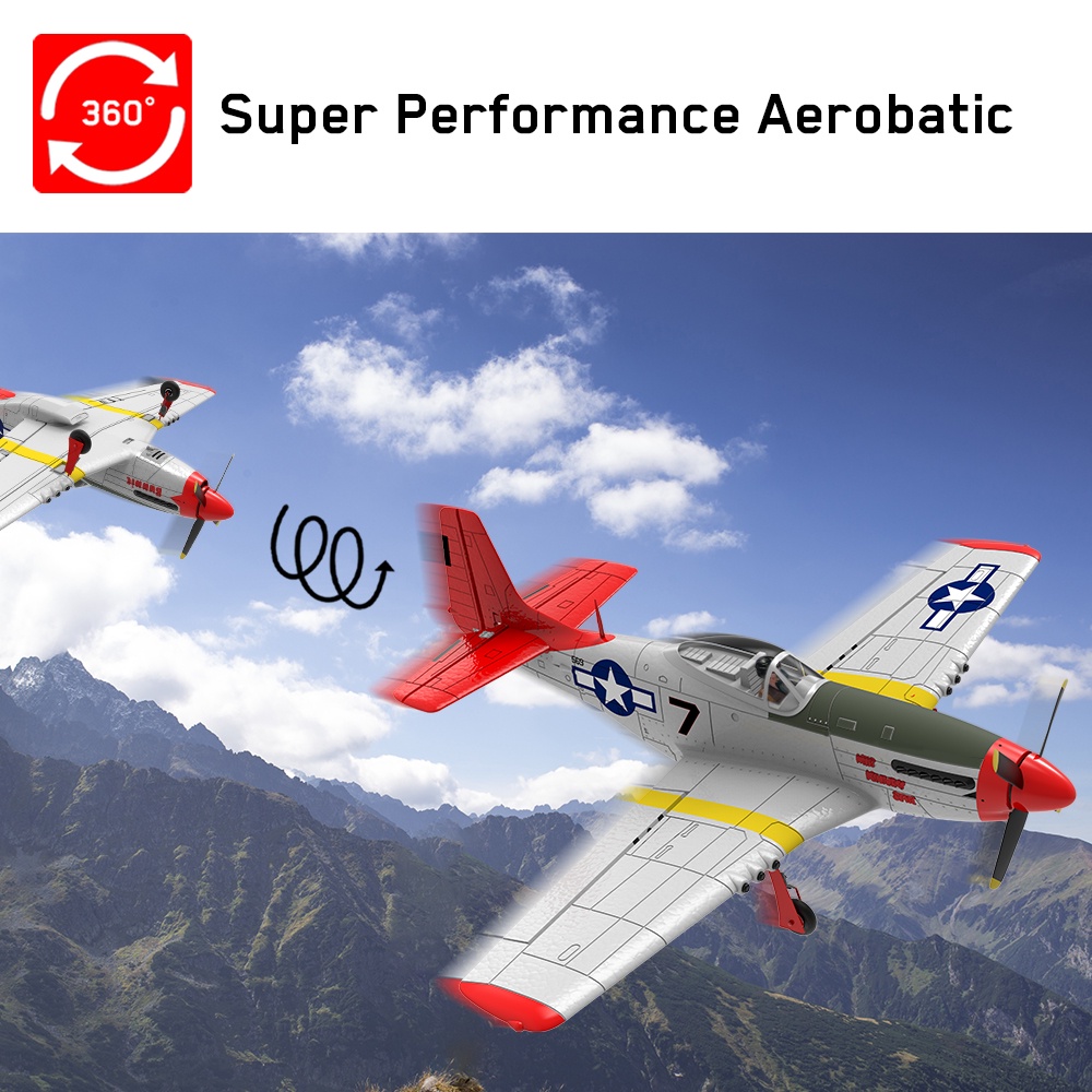 VOLANTEXRC RC Plane 2.4Ghz Mustang P51D 750mm Wingspan Fixed Wing EPO ...