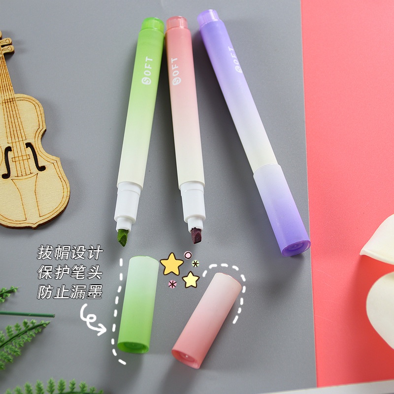 4PCS Gradient Color Highlighter high-value color key mark student ...