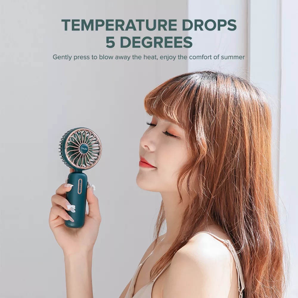 TYLEX XM28 Portable Mini Handheld Fan Rotatable Desk Fan 3 Gear ...