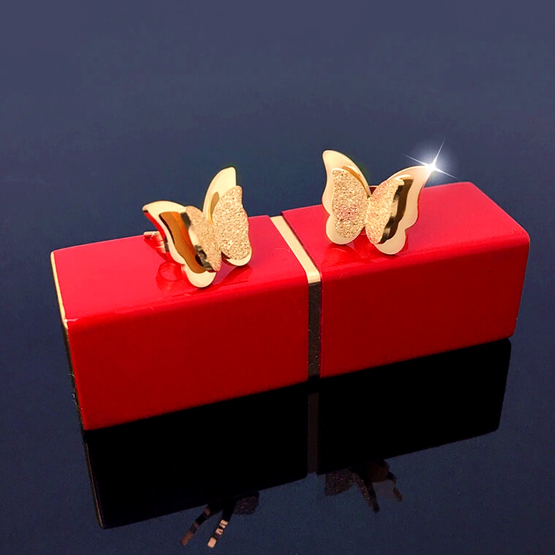 Hikaw Gold Heart Earrings for Women Non Tarnish Round Hypoallergenic ...