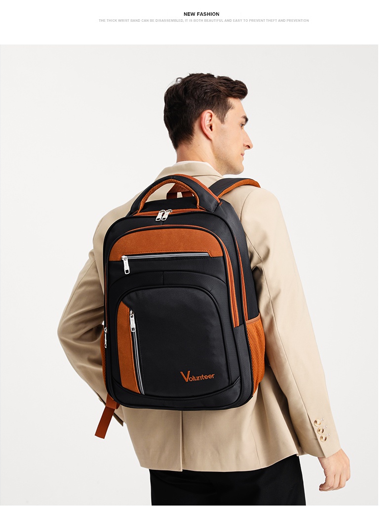 VOLUNTEER BAGS Men's Business Bag Large Capacity Anti-theft Backpack ...