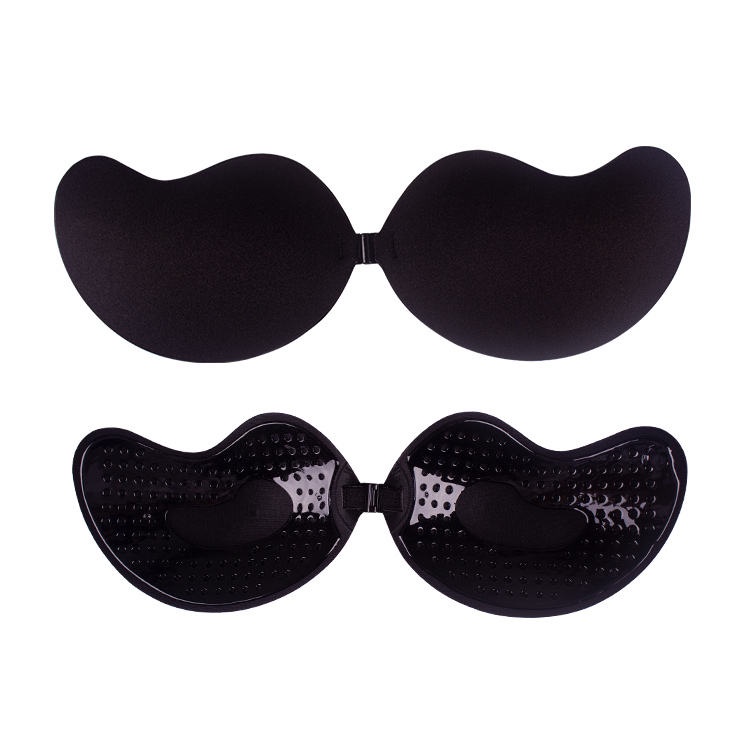 ZXYOUPING Gather Strapless Silicone Bra Breathable Mango Shape Self ...