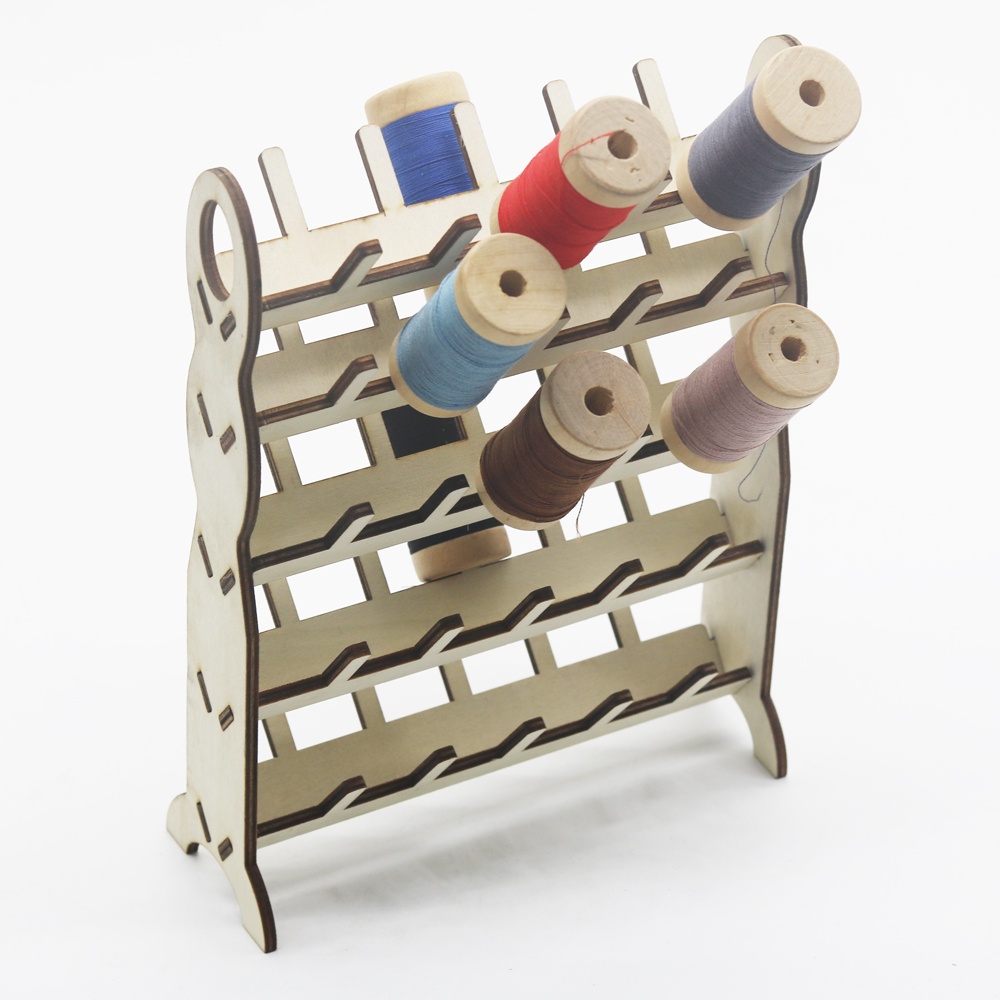 Durable Detachable Wooden Thread Holder 50 Spools Sewing Embroidery ...