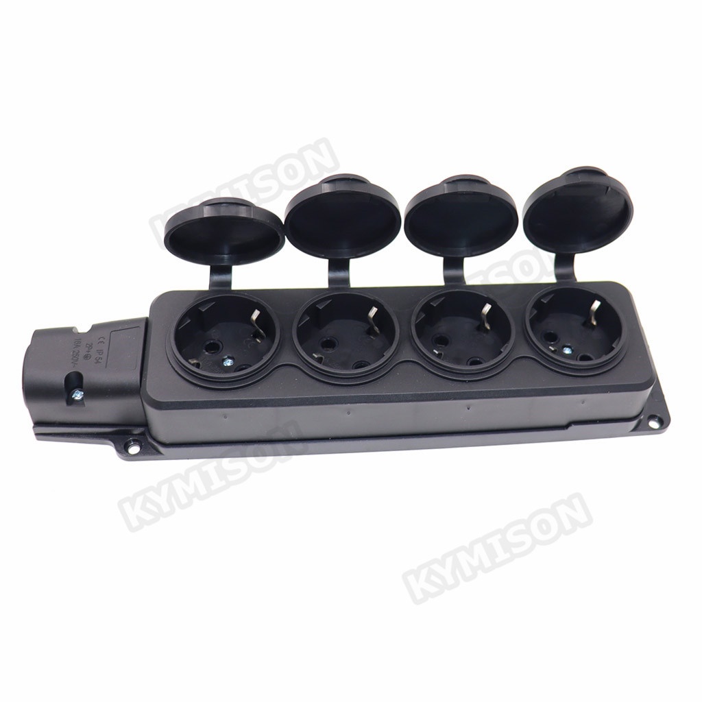 EU German 4 Ways/3 Ways/2 Ways/1 Ways Outdoor Waterproof Outlet Rain ...