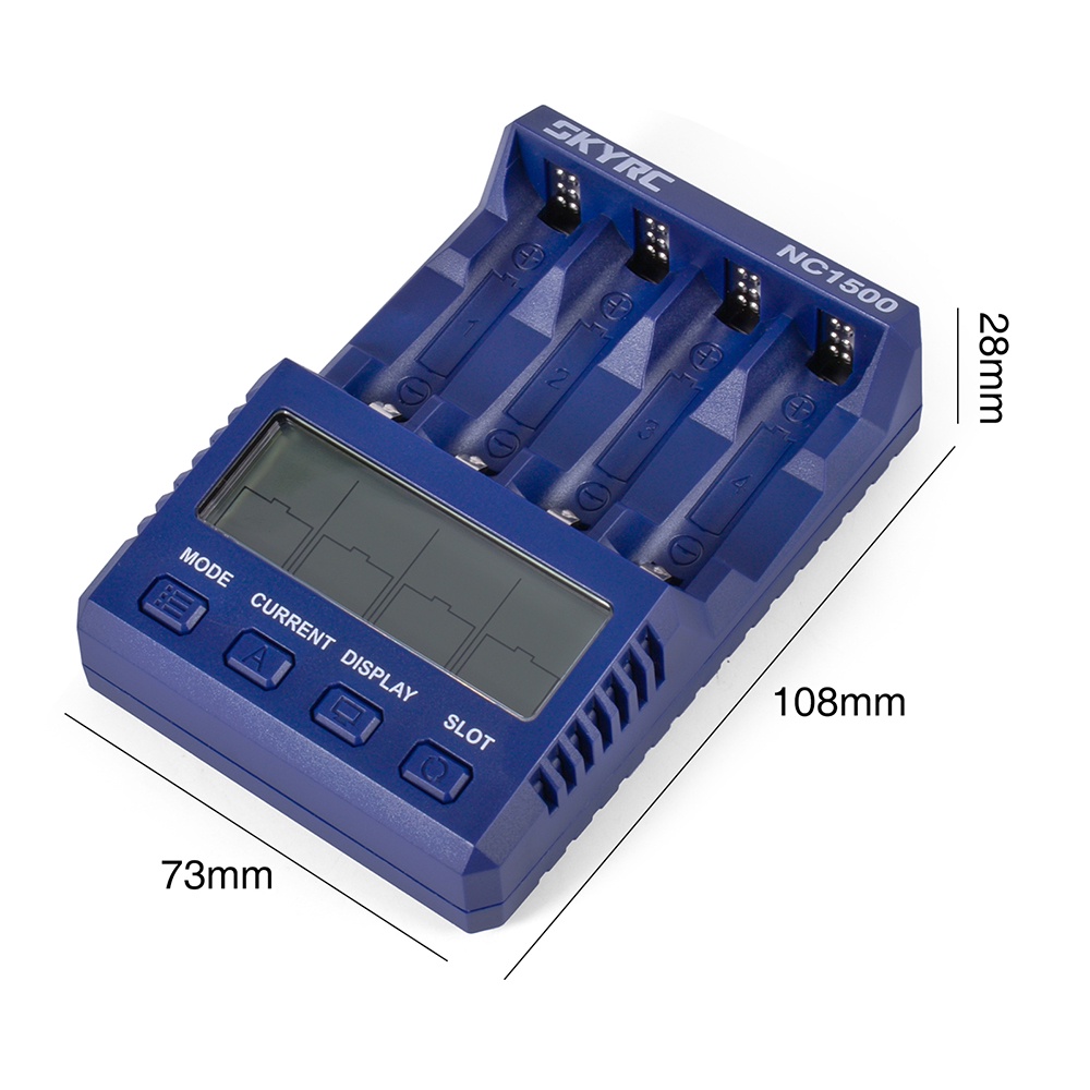 New SKYRC NC1500 5V 2.1A 4 Slots LCD AA/AAA Battery Charger & Analyzer ...