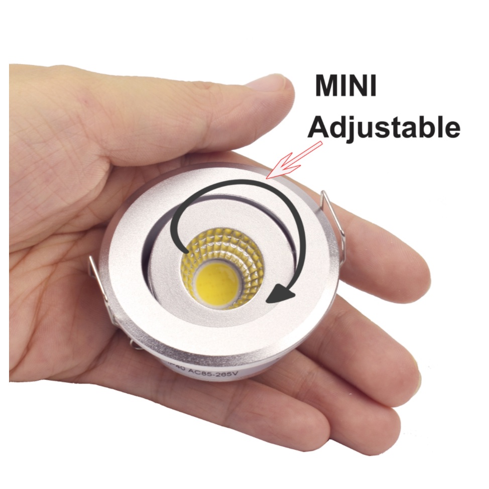 Dimmable LED Mini Slim Downlight 40-45mm Hole Embeded Recessed Cabinet ...