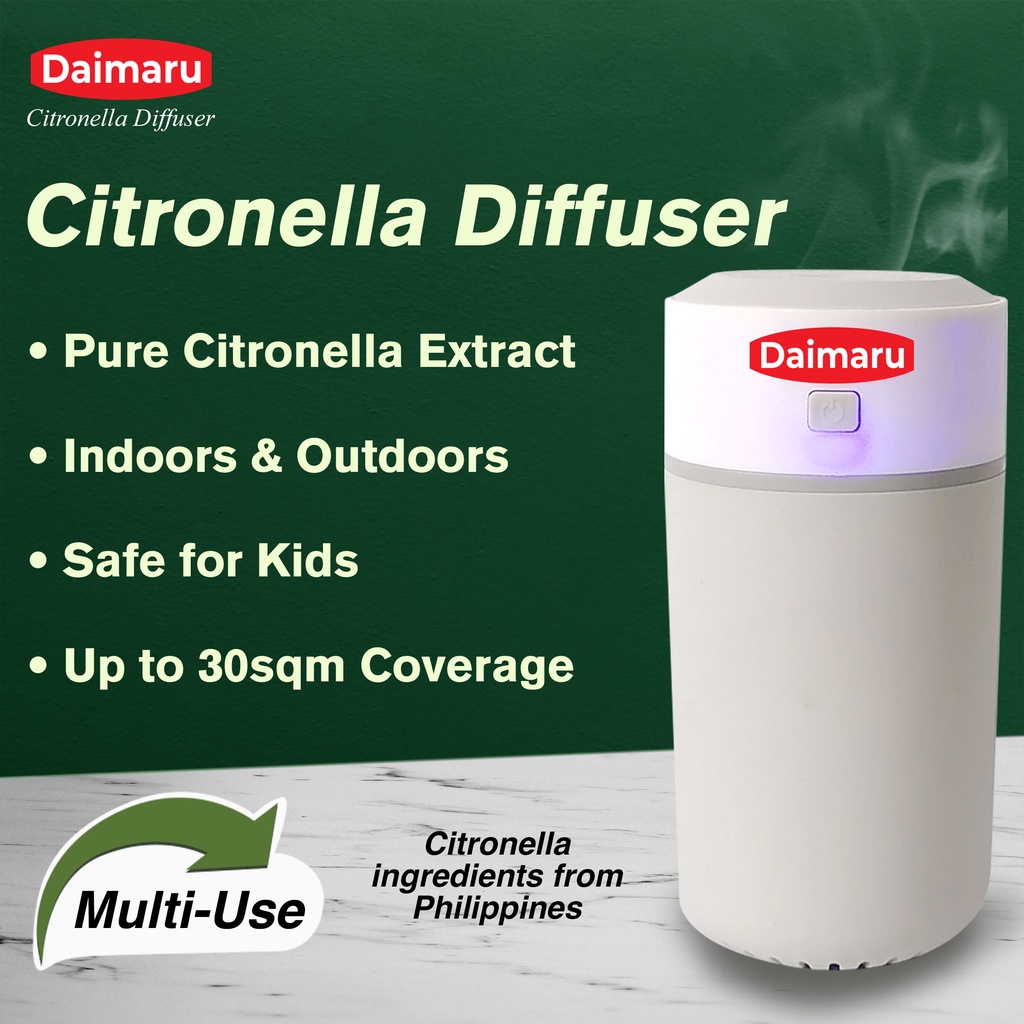 Daimaru Citronella Diffuser | Bug Repeller with Organic Ingredients ...
