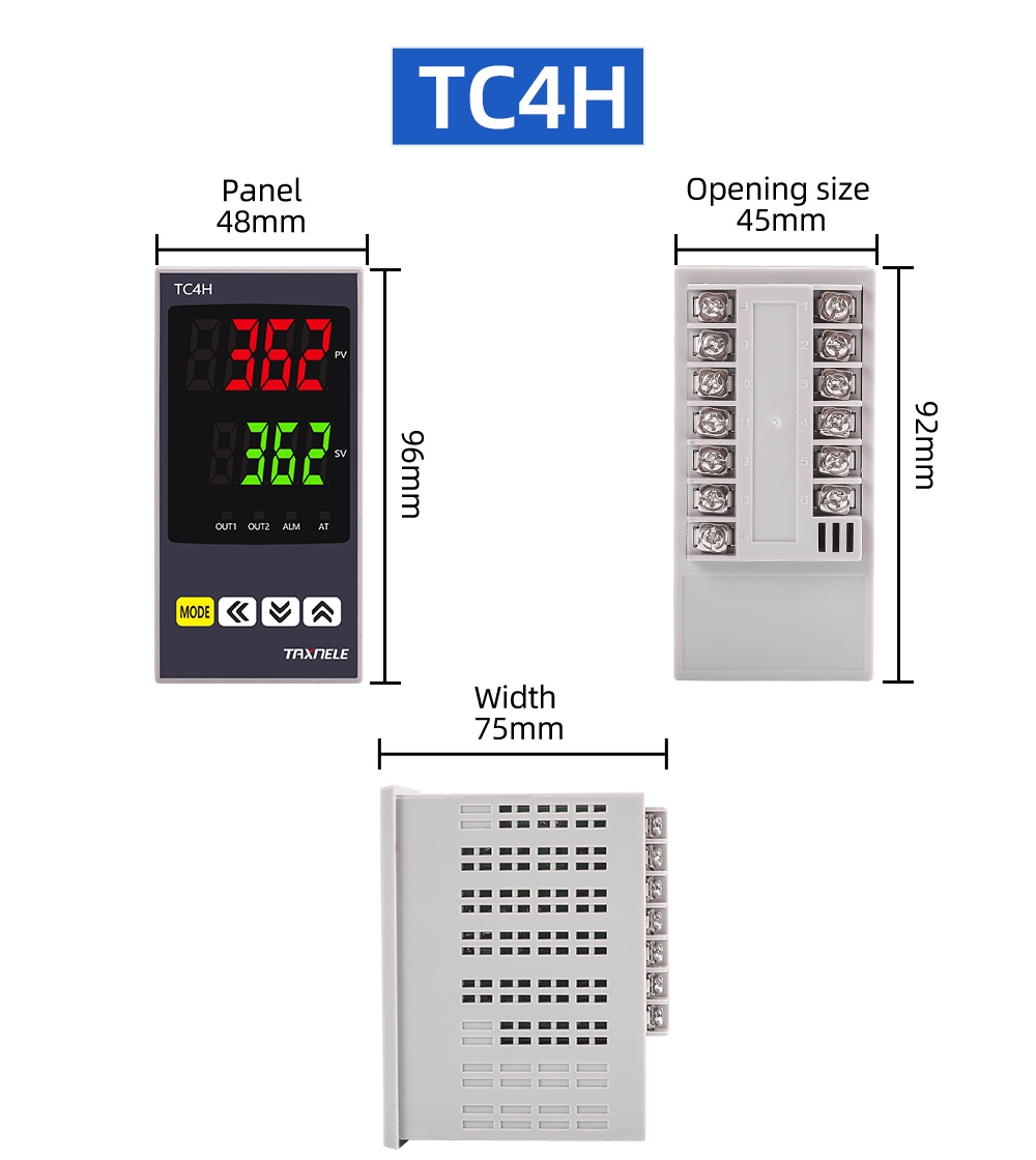 Digital PID Thermostat Dual Output Universal Input TC4S TC4H TC4L TC4M Temperature Controller ...
