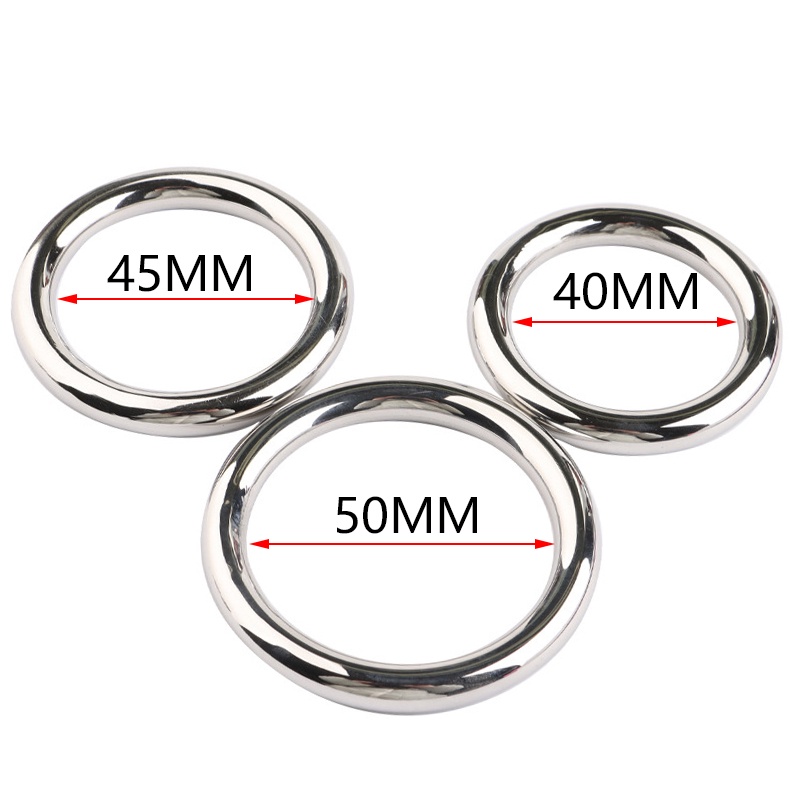Stainless Steel Rings Smooth and Shiny Metal Lock Ring for Man A174715 ...