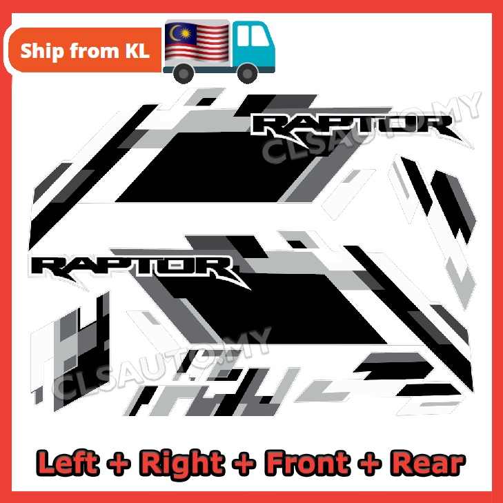 Ford Raptor Sticker Body Ranger Wildtrak Car Decal Side Lining 2022 XLT ...