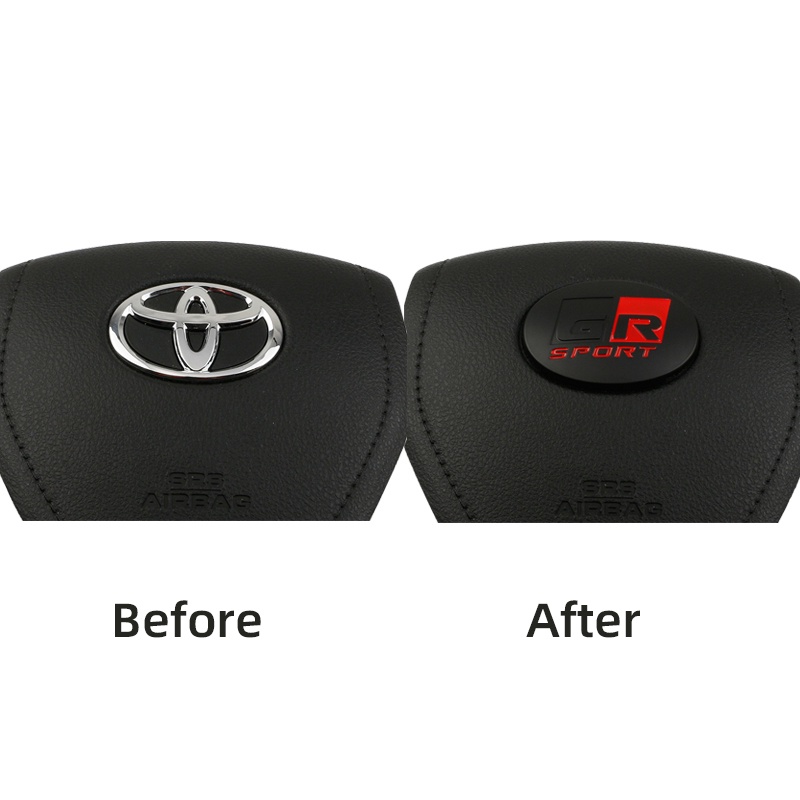 【TOYOTA】NEW ABS Car Sticker GR SPORT Steering Wheel Emblem Badge Decals ...