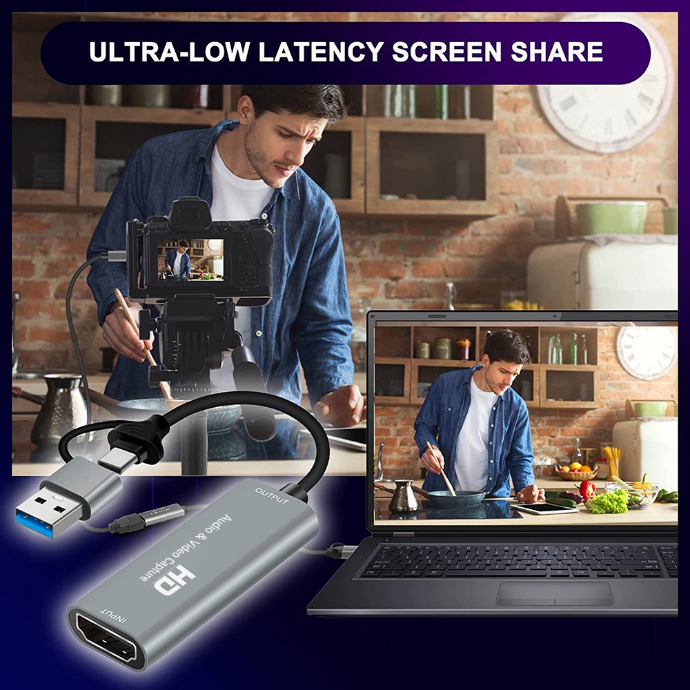 Video Capture Card 4K HDMI to USB C Game Capture Card, Full HD 1080p ...