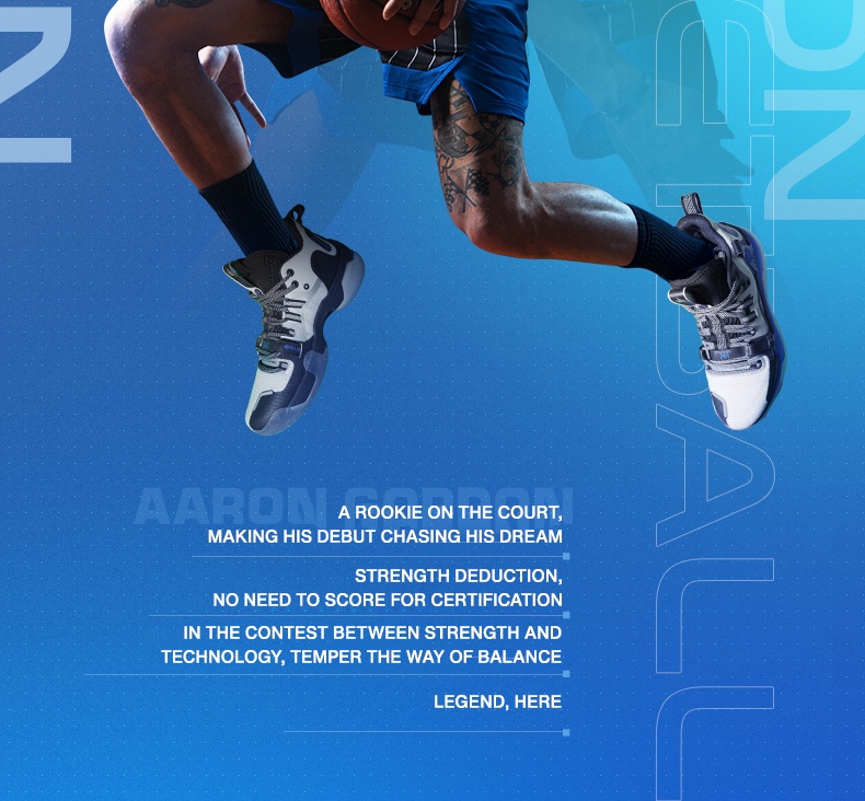 361 Degrees Aaron Gordon Ag1 Men Basketball Shoes Shock Absorption Wear ...