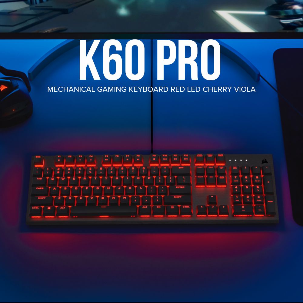 Easy PC | Corsair K60 Pro Mechanical Gaming Keyboard Red LED Cherry ...